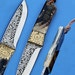HTS475 Damascus 13 CHEF Knife // Turquoise Stone With Black Micarta ...