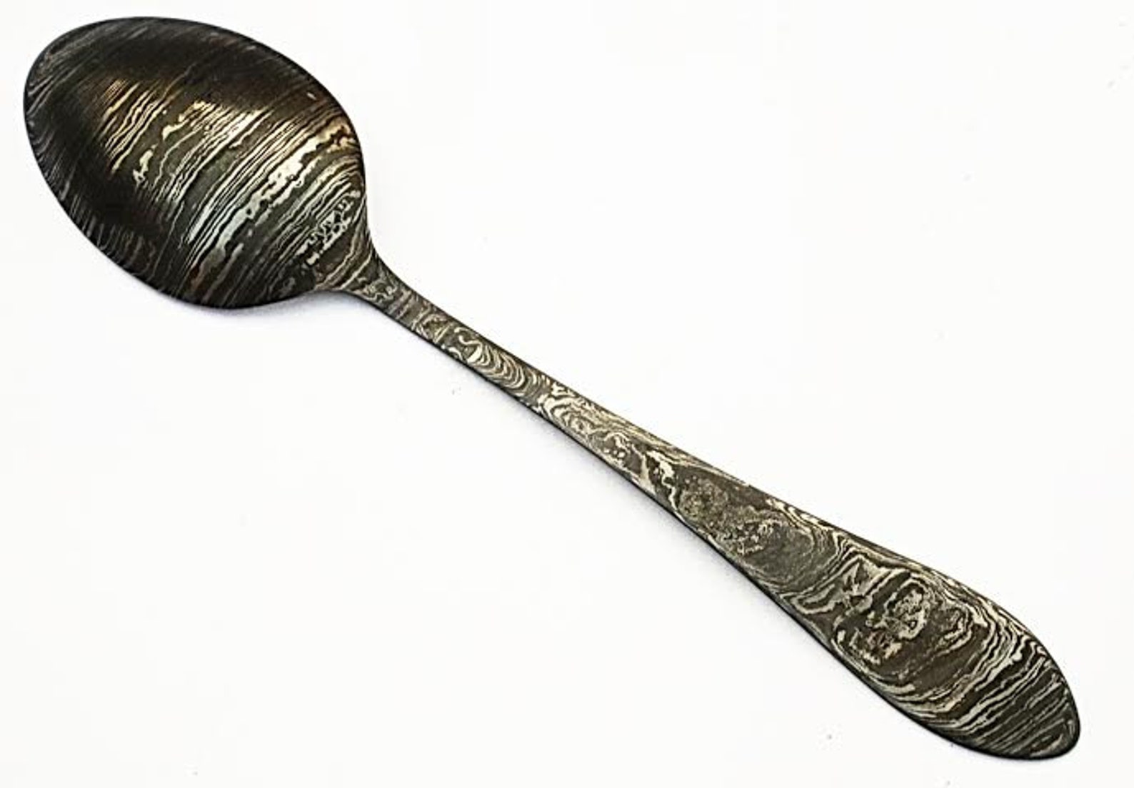 HTS-61 Damascus Custom Handmade SPOON Hand Forged // ONLY - Etsy