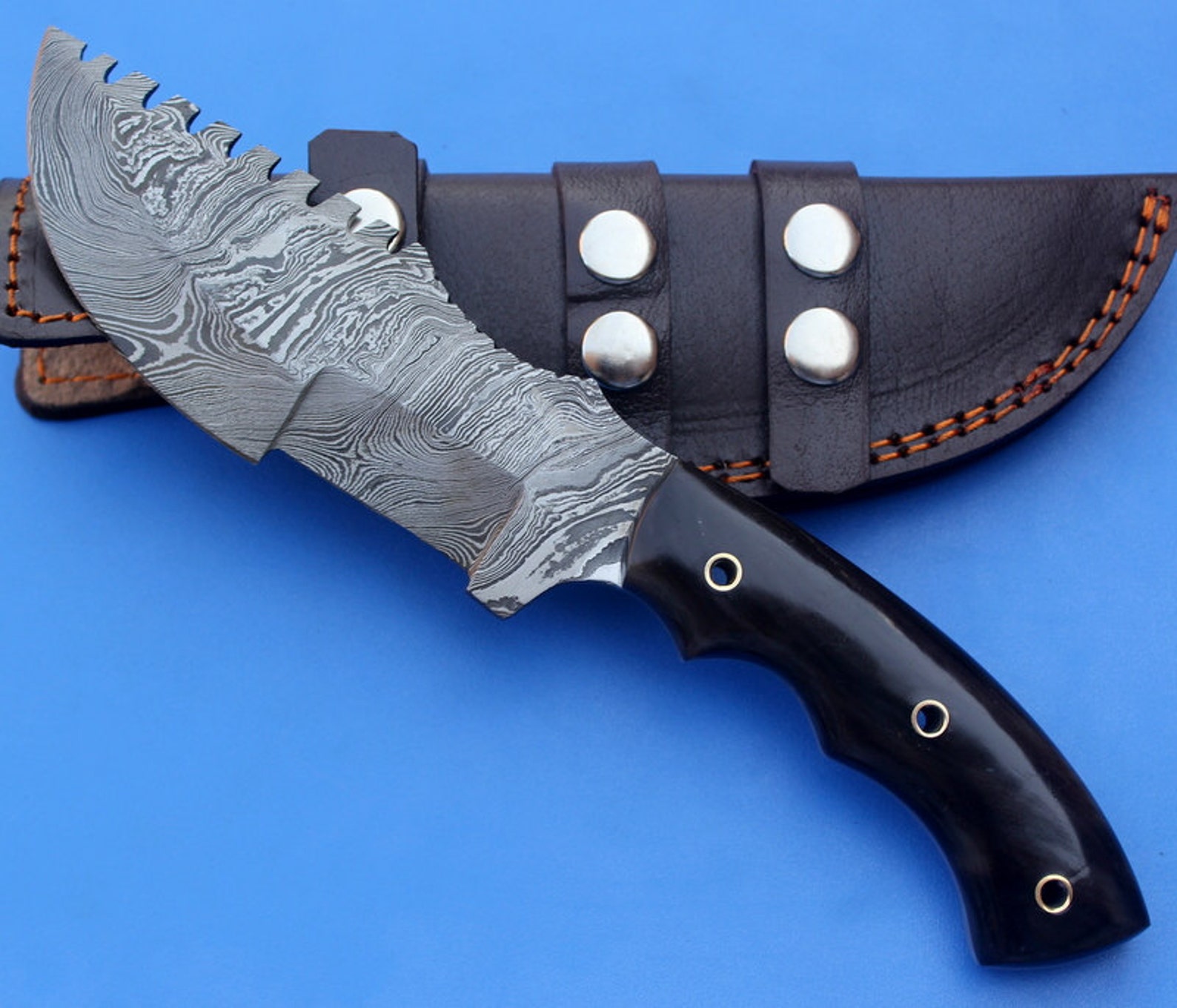 HT-13 Damascus Knife / Tracker / Hand Made / Custom / Forged - Etsy