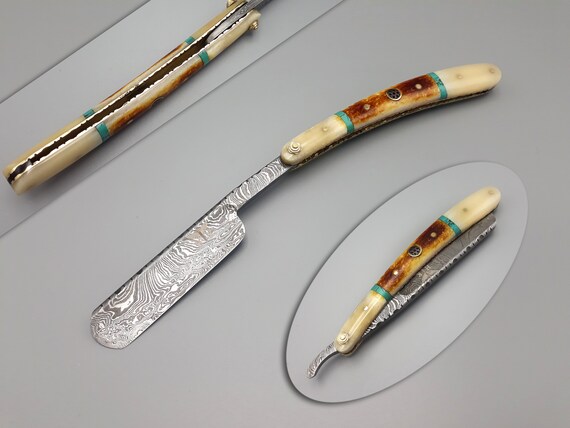 HTRN-12 Damascus Straight Razor / Authentic Shave Experience / - Etsy