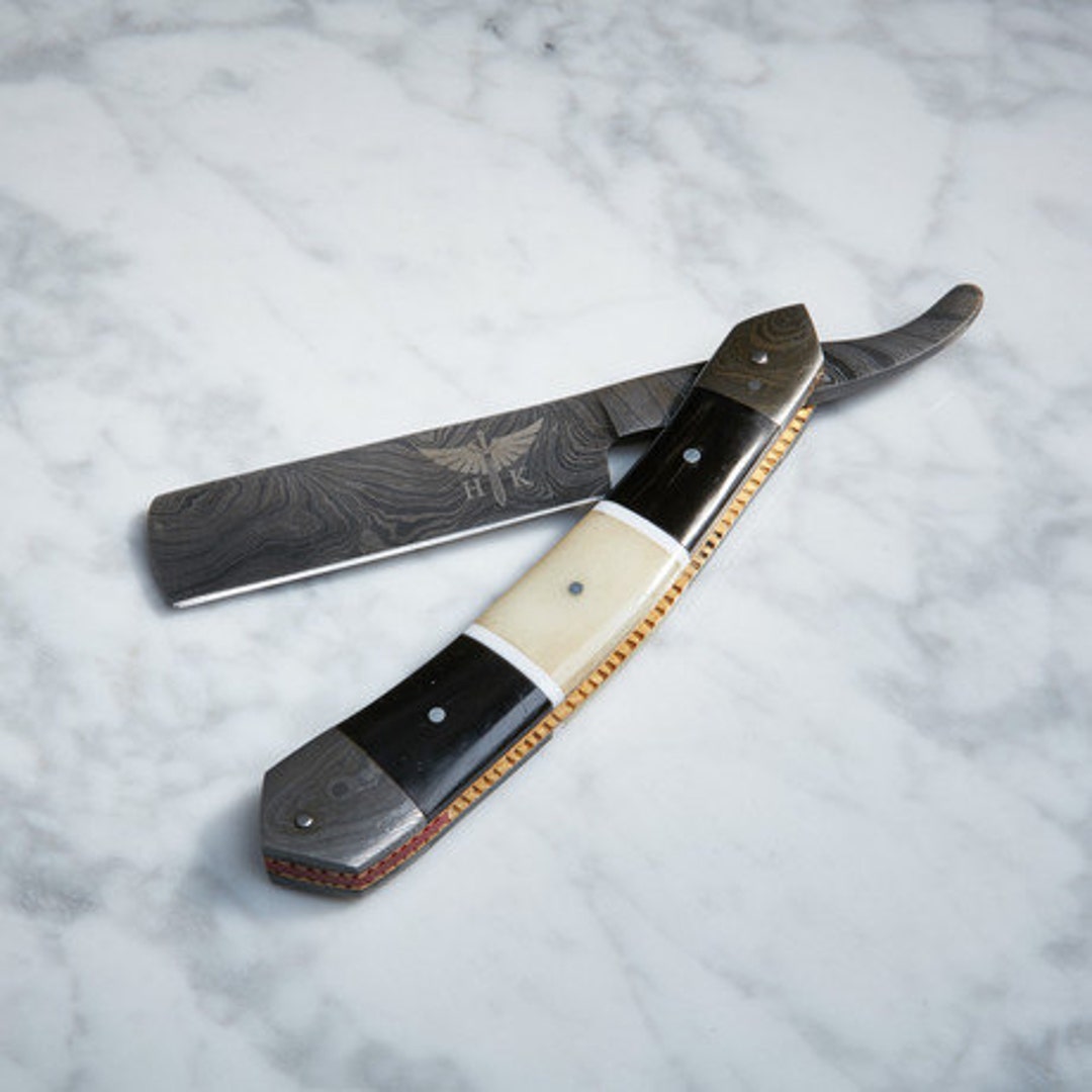 HTRN-1 Damascus Straight Razor / SHAVE / Handmade / Custom / Forged ...