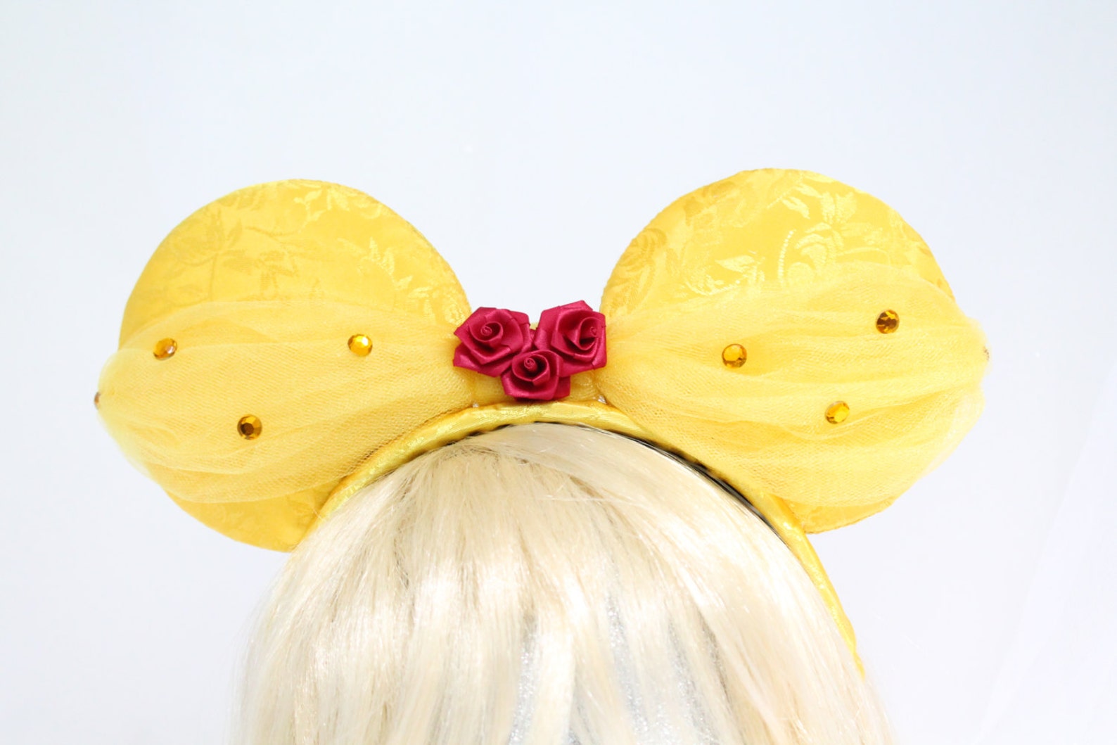Beauty and the Beast Mouse Ears, Belle Inspired Mouse Ears, Mouse Ears ...