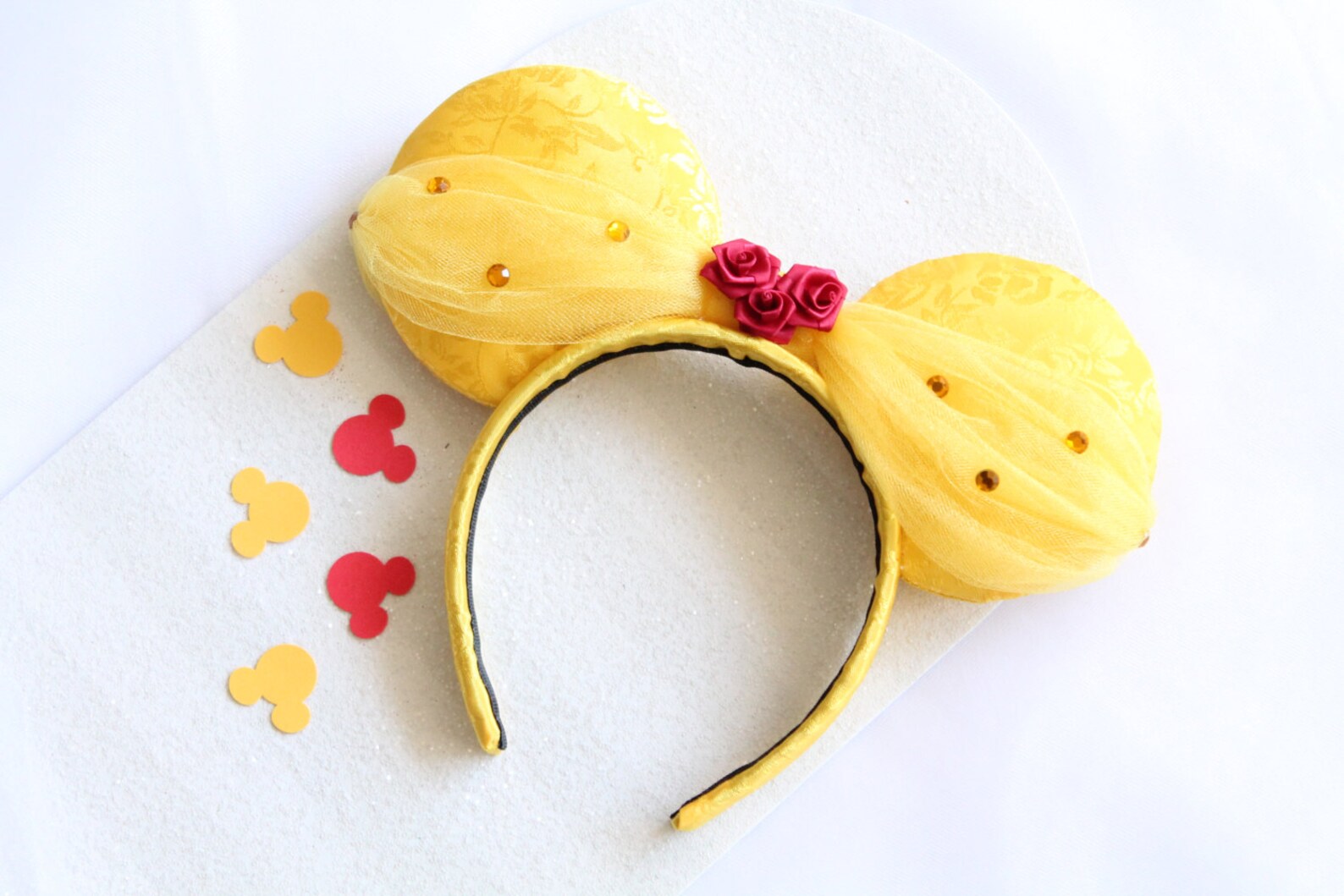 Beauty and the Beast Mouse Ears, Belle Inspired Mouse Ears, Mouse Ears ...