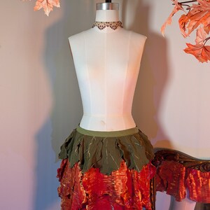 31 Inch Waist Orange Dewdrop Shimmer Petal Skirt, Flower Skirt, Petal Skirt, Fairy Skirt - Etsy