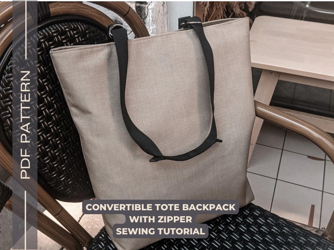 Convertible Tote Backpack Pdf Pattern Tutorial - Etsy