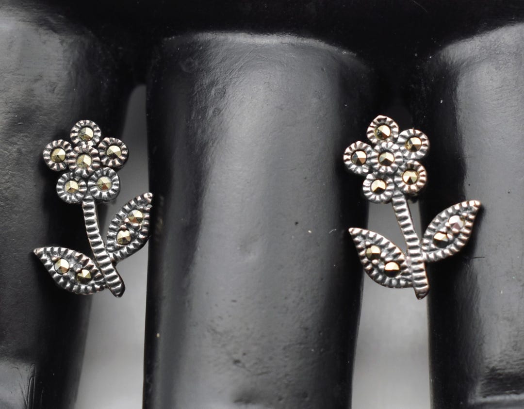 80s Judith Jack Marcasite Daisy Pins: Sterling Silver Floral Lapel Pins ...