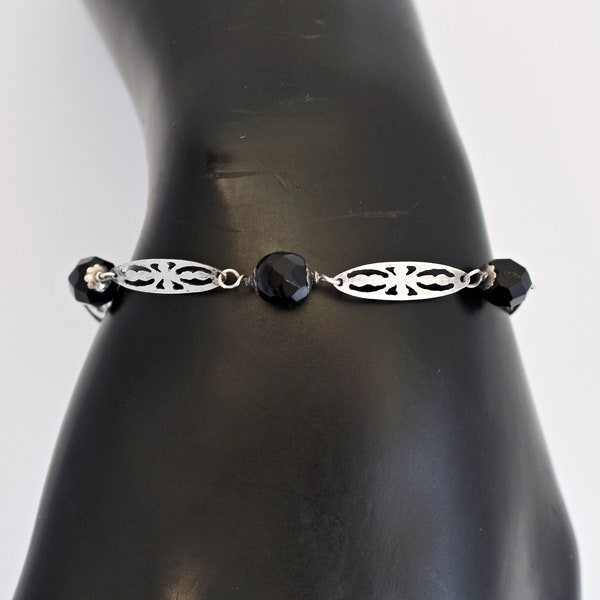 925 Sterling Silver Goth Bracelet - Etsy