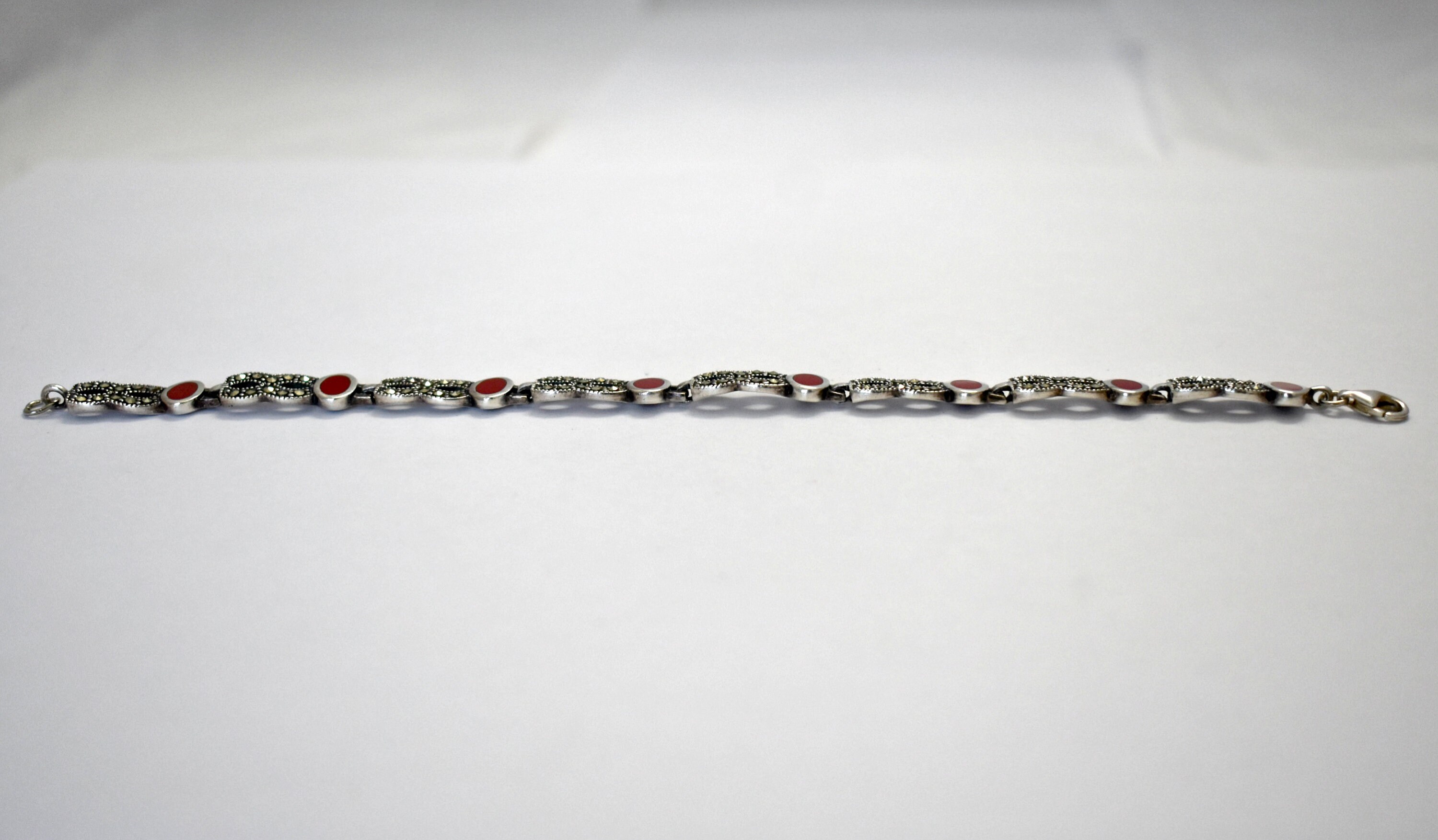 80's Sterling Coral Pyrite Art Deco Style Figure 8 Bling - Etsy