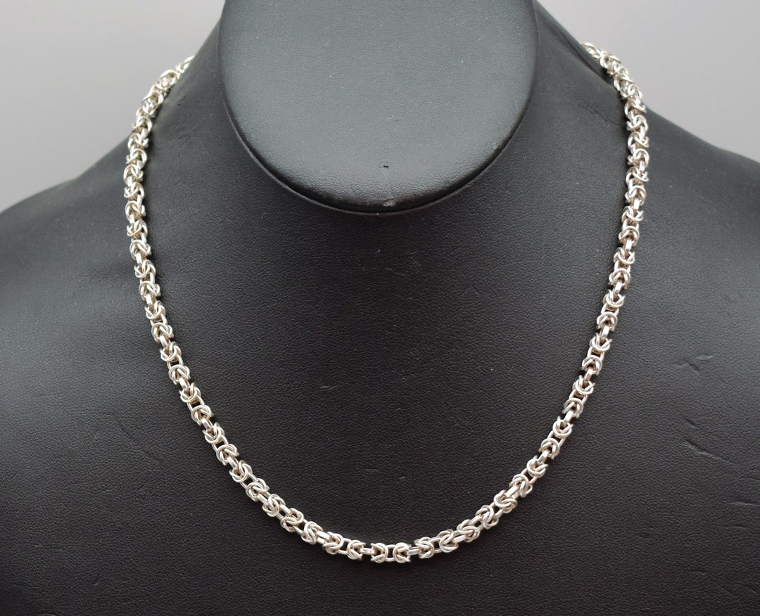 80's Sterling Byzantine Chain Rocker Necklace Edgy Italy - Etsy