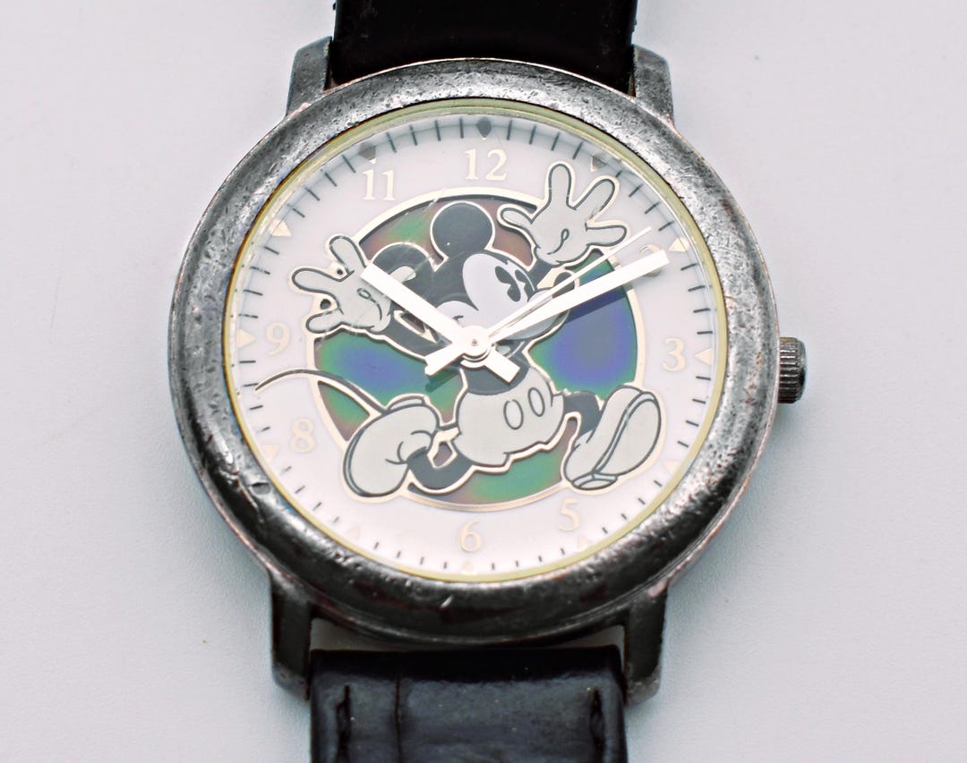 90s Fossil Mickey Mouse Mood Watch: Limited Edition Sterling Silver - Etsy