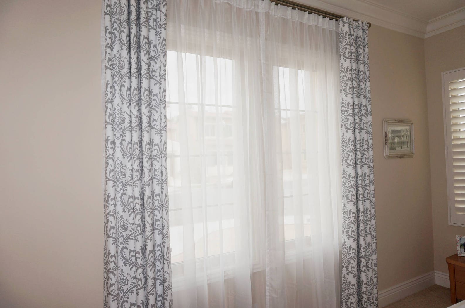 Grey Window Curtains.gray Drapes.geometric Curtain.grey | Etsy