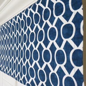 Dark Blue Valance.navy Window Valance.nautical Valance.modern - Etsy