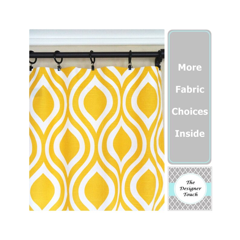 Yellow Window Valance.yellow White Valance Curtains.yellow | Etsy