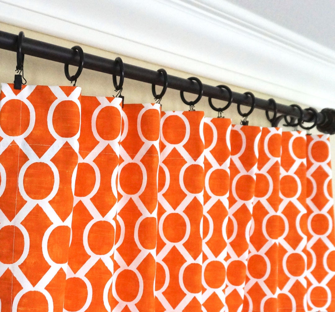 Orange Window Curtains.red Orange Curtains.orange Kitchen Curtains ...