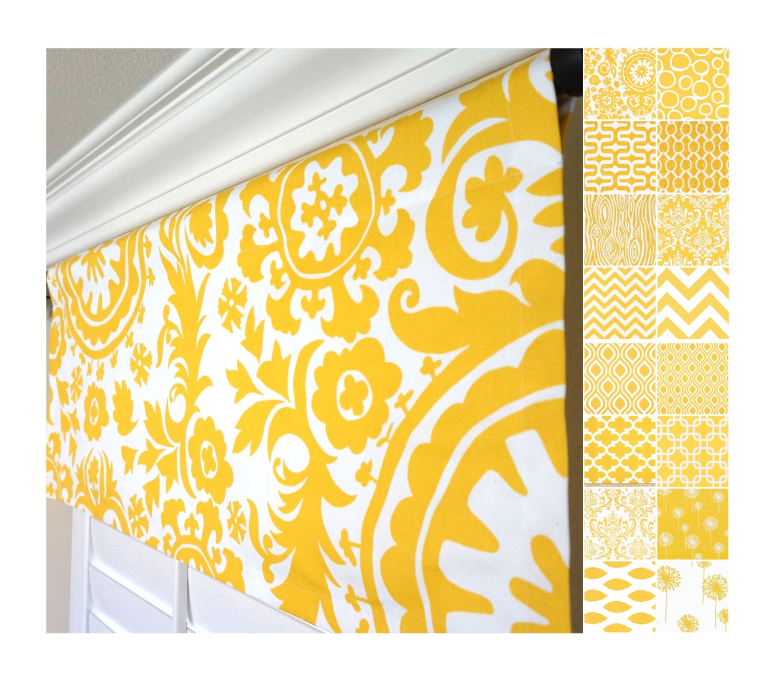 Yellow Valance.window Valance.curtain Valance.kitchen Valance - Etsy
