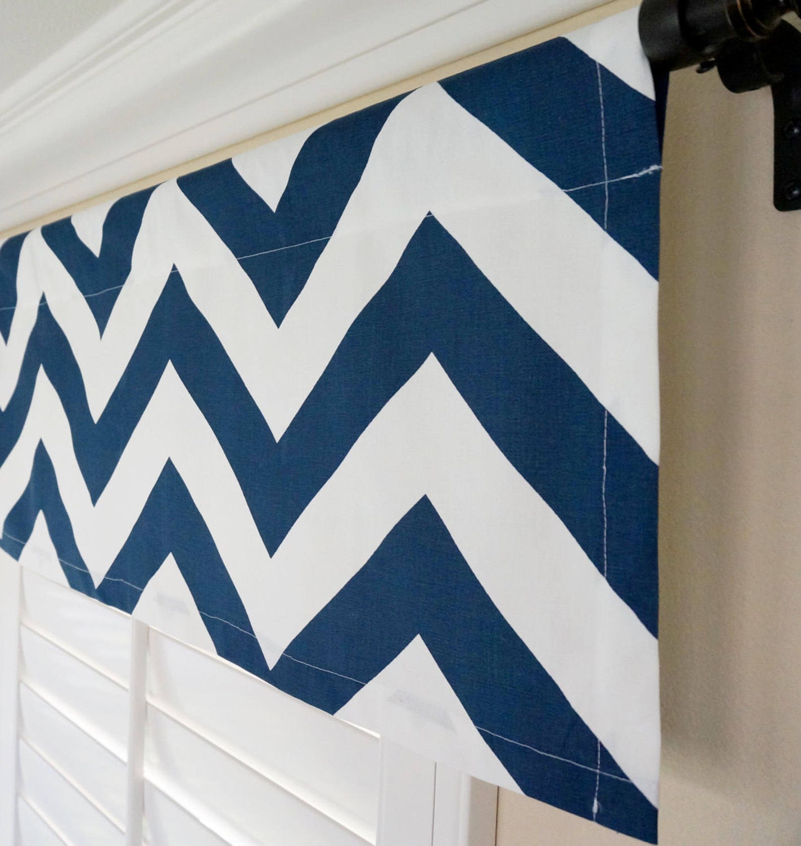 Dark Blue Valance.navy Window Valance.nautical Valance.modern - Etsy