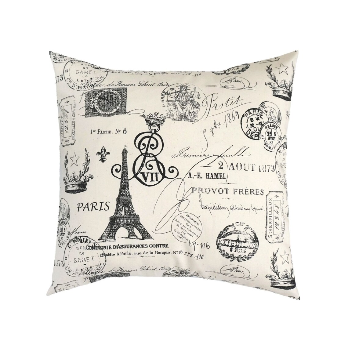 French Natural Black Pillow Cover.europe Pillow.european - Etsy