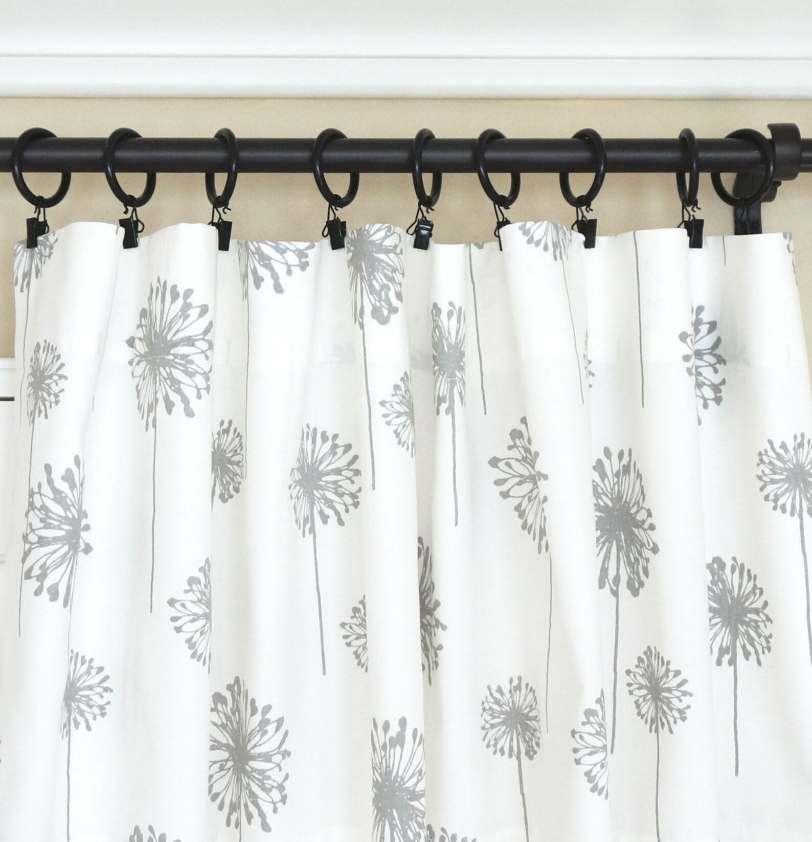 Grey Window Curtains.gray Drapes.geometric Curtain.grey | Etsy