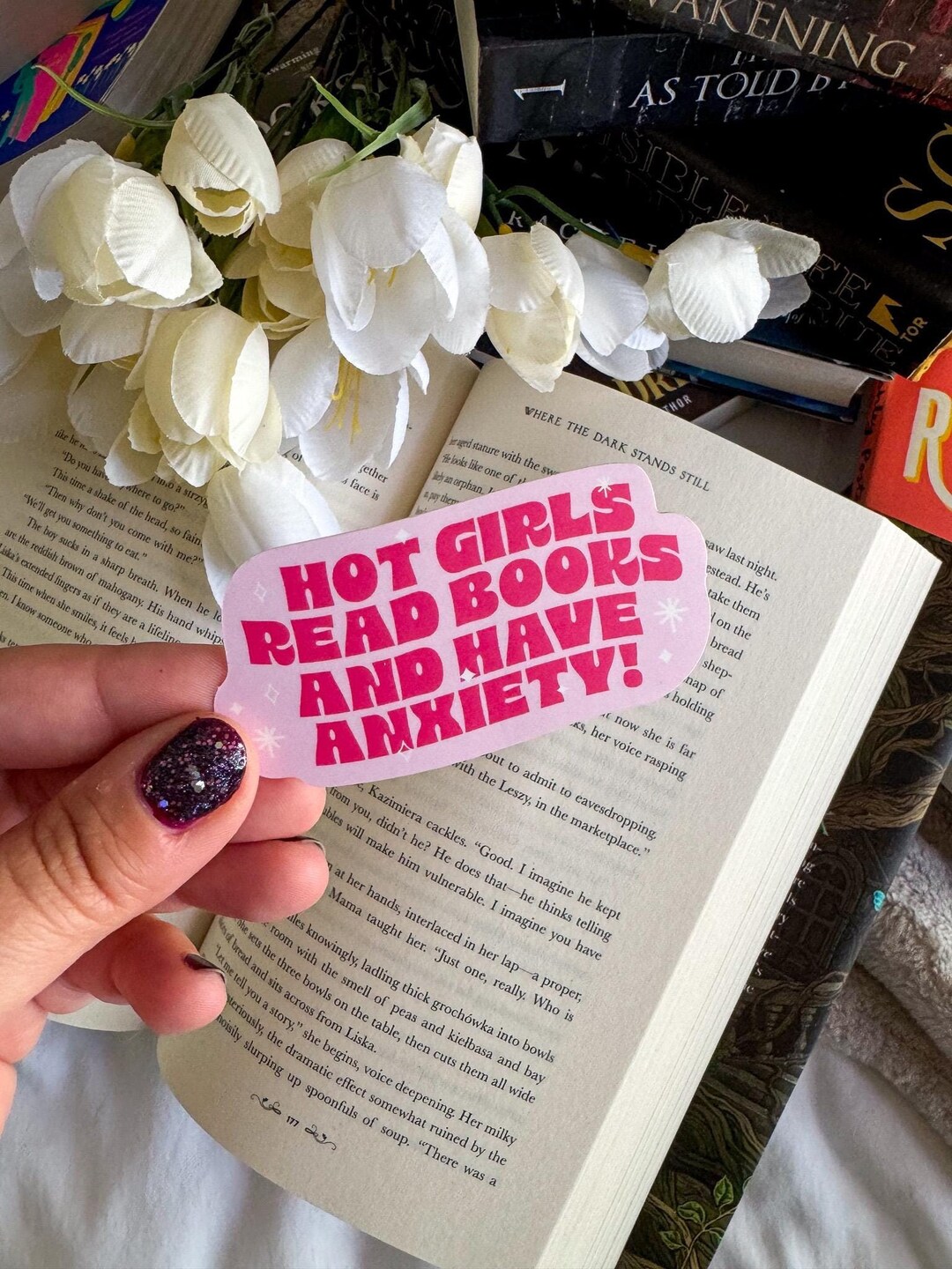 Hot Girls Read Sticker Romance Girlie Sticker Anti Depressant Book ...
