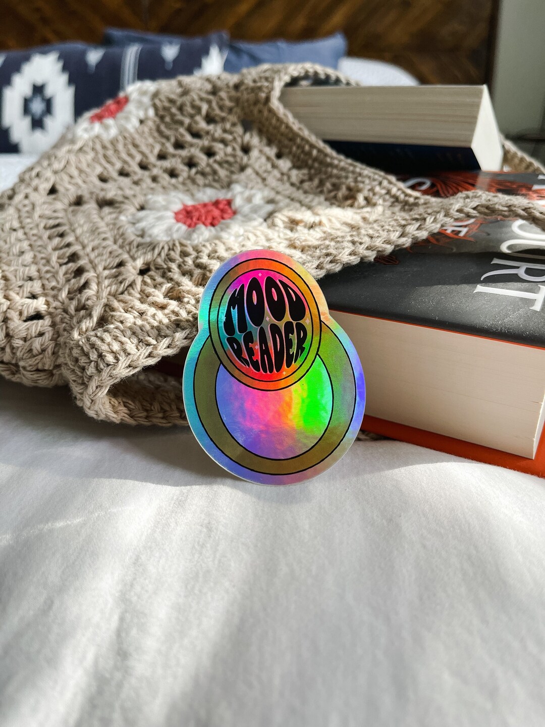 Mood Reader Sticker Mood Ring Sticker Holographic Sticker Bookish ...