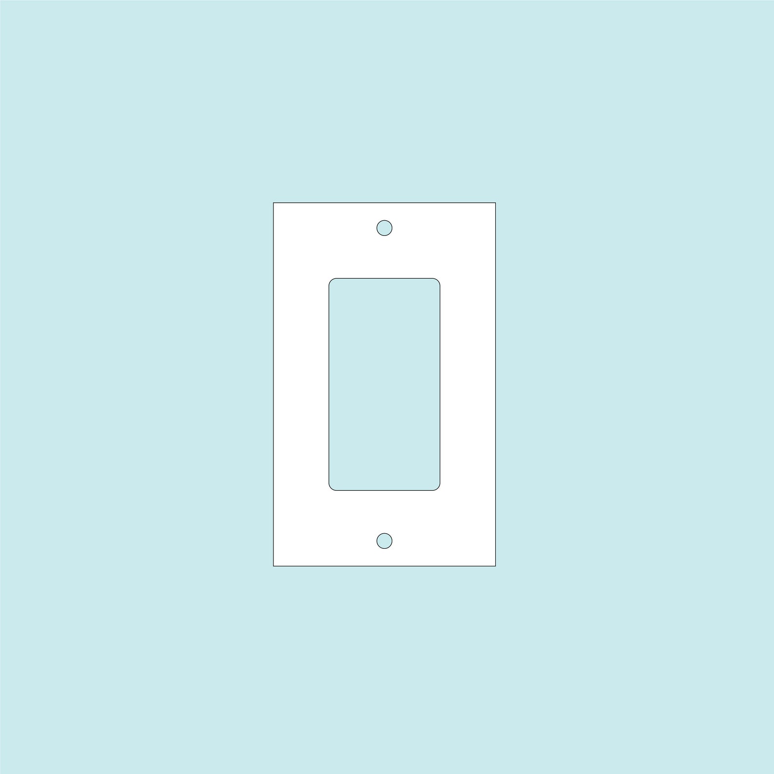 SVG File Single Rocker Switch Plate Cover Rectangular - Etsy