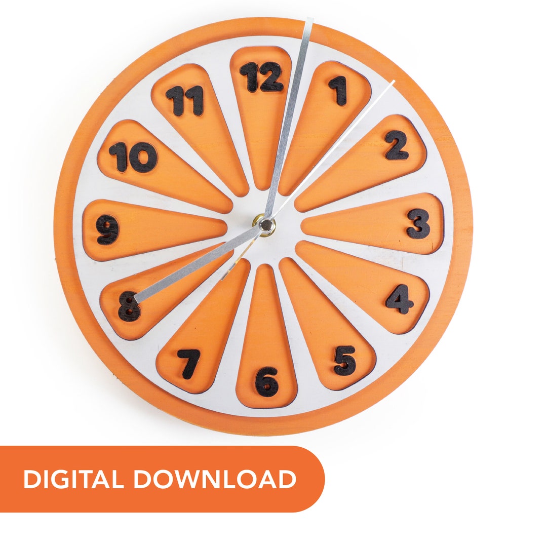 SVG File - DIY Orange, Lime, Lemon, or Grapefruit Slice Clock - Etsy