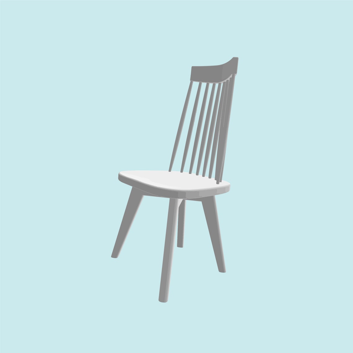 3D Printer STL File Miniature Spindle Chair 12-scale - Etsy