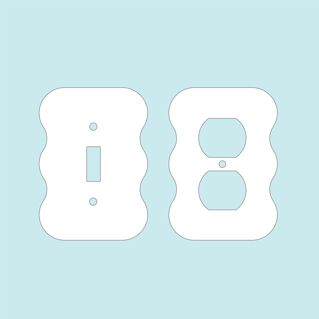 SVG File Light Switch and Outlet Cover Wavy - Etsy