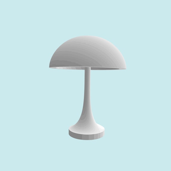 3D Printer STL File Miniature Modern Mushroom Lamp 12scale - Etsy
