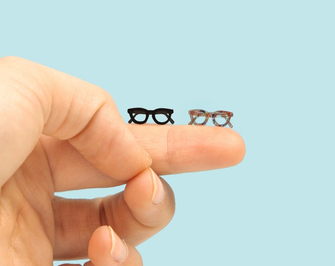 Miniature Eye Glasses, Set of 2 Reading Glasses With Lenses, Dollhouse ...