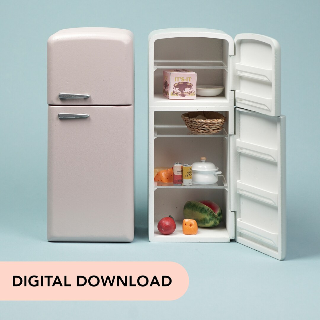 3D Printer STL File - Miniature SMEG Fridge - 12scale Dollhouse - Etsy