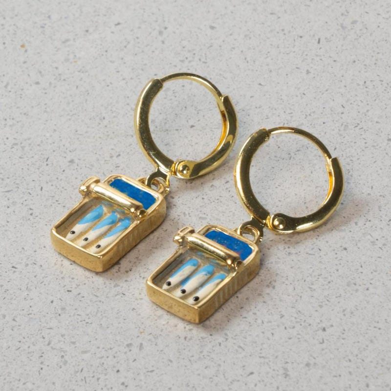 Tin Flowers Earrings - Etsy