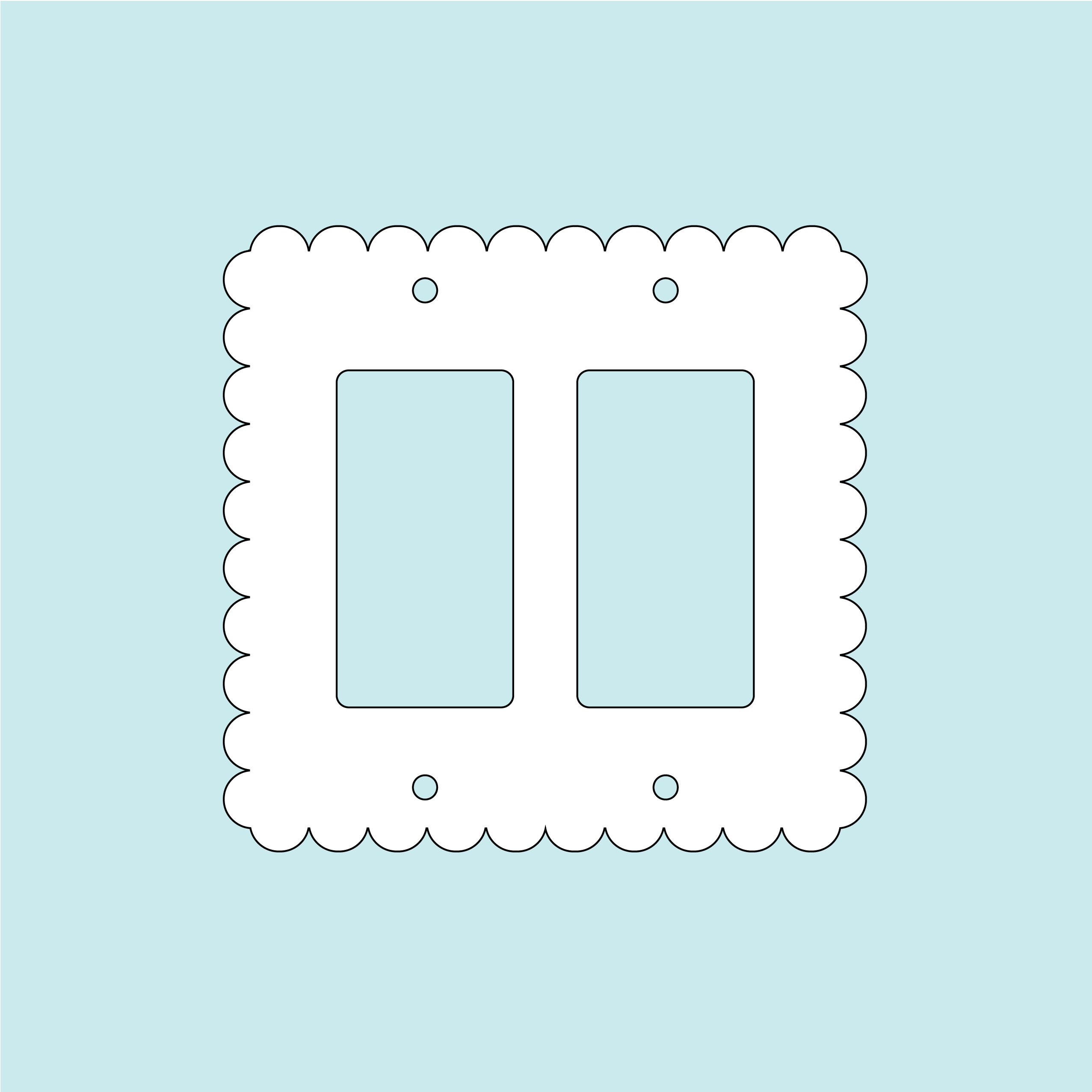 SVG File Double Rocker Switch Plate Cover Ruffled - Etsy