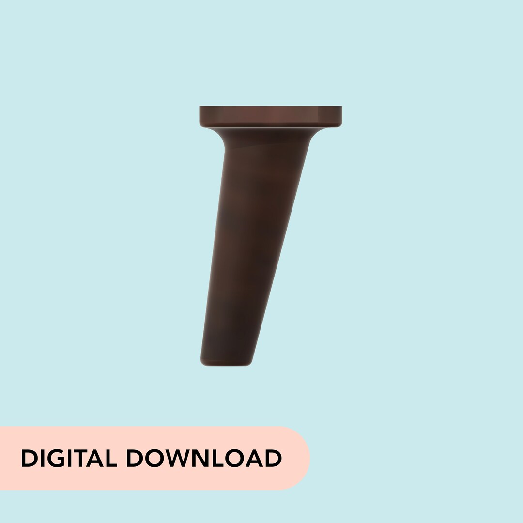 3D Printer STL File - Miniature Tapered Furniture Leg (angled) - 12 ...