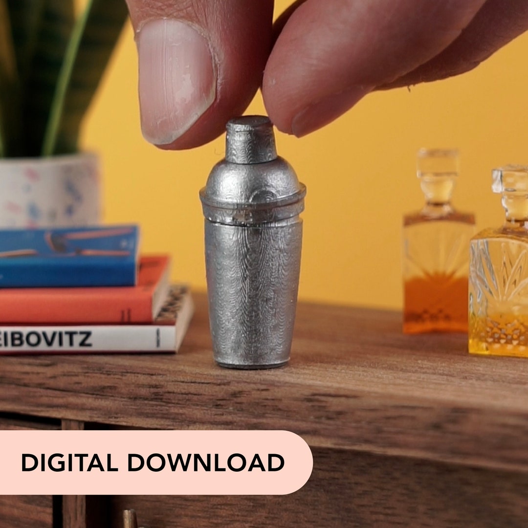 3D Printer STL File - Miniature Cocktail Shaker - 12-scale Dollhouse - Etsy