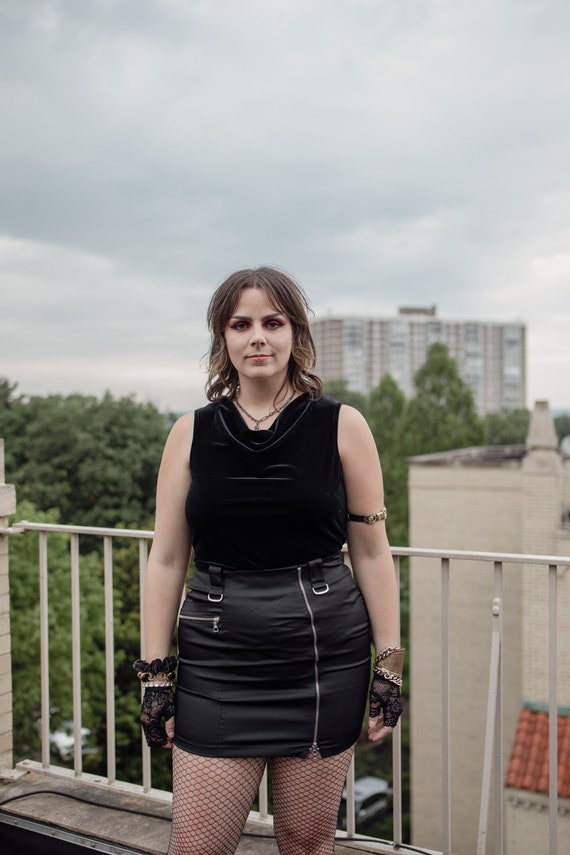 Vintage cowl neck black - Gem