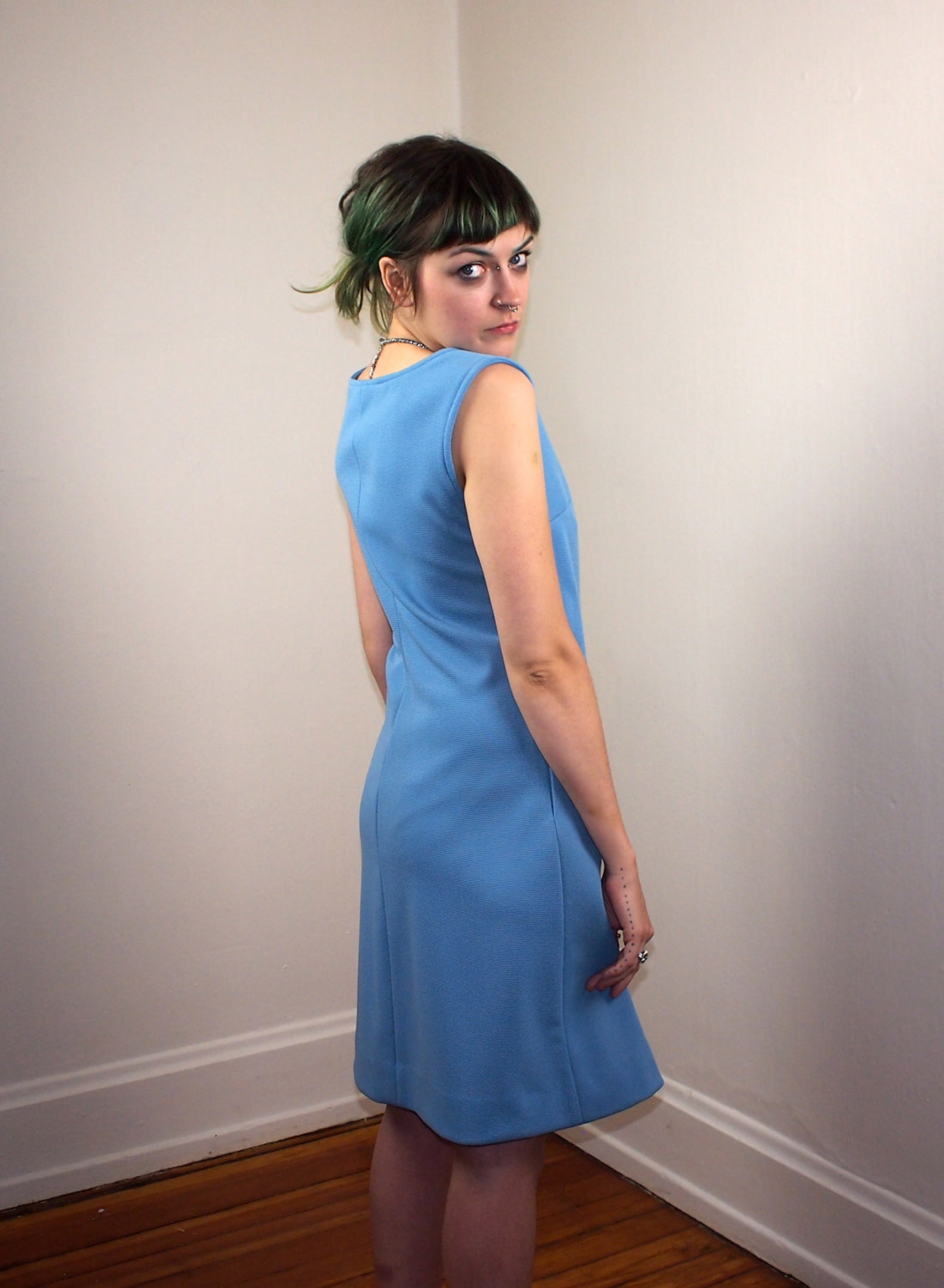 Pale Blue work Dress - Etsy