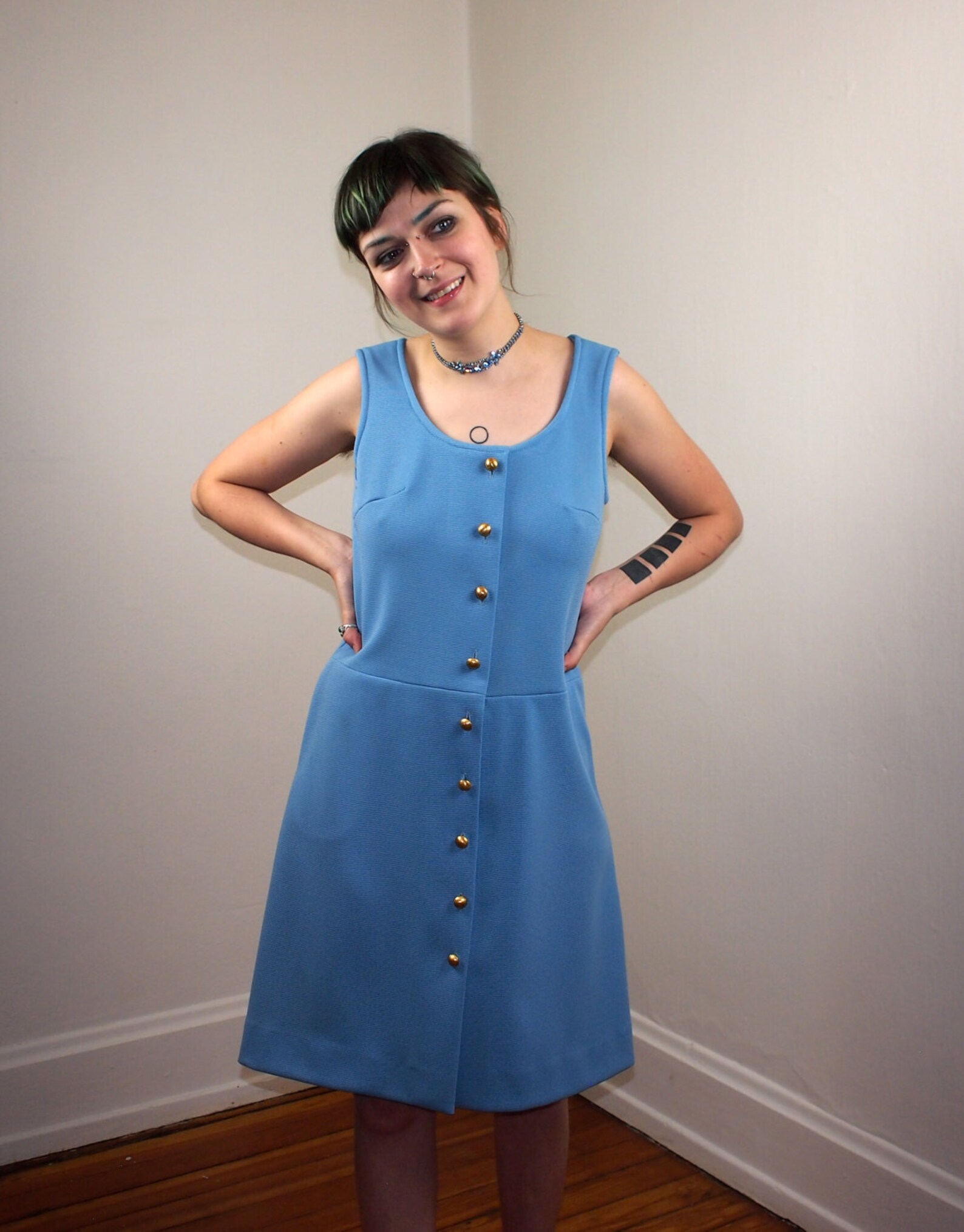 Pale Blue work Dress - Etsy