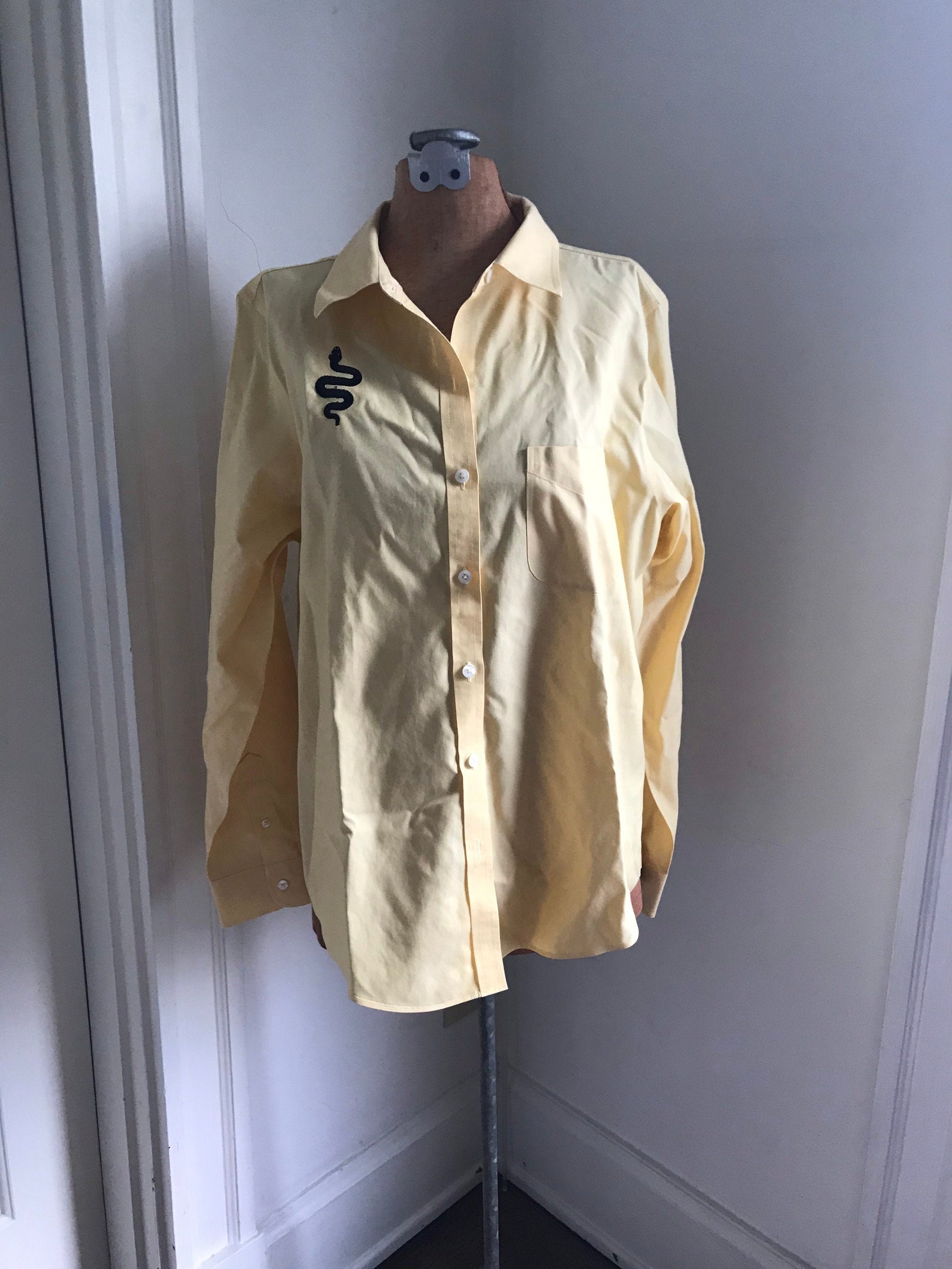 Yellow Snake Button Down Shirt - Etsy