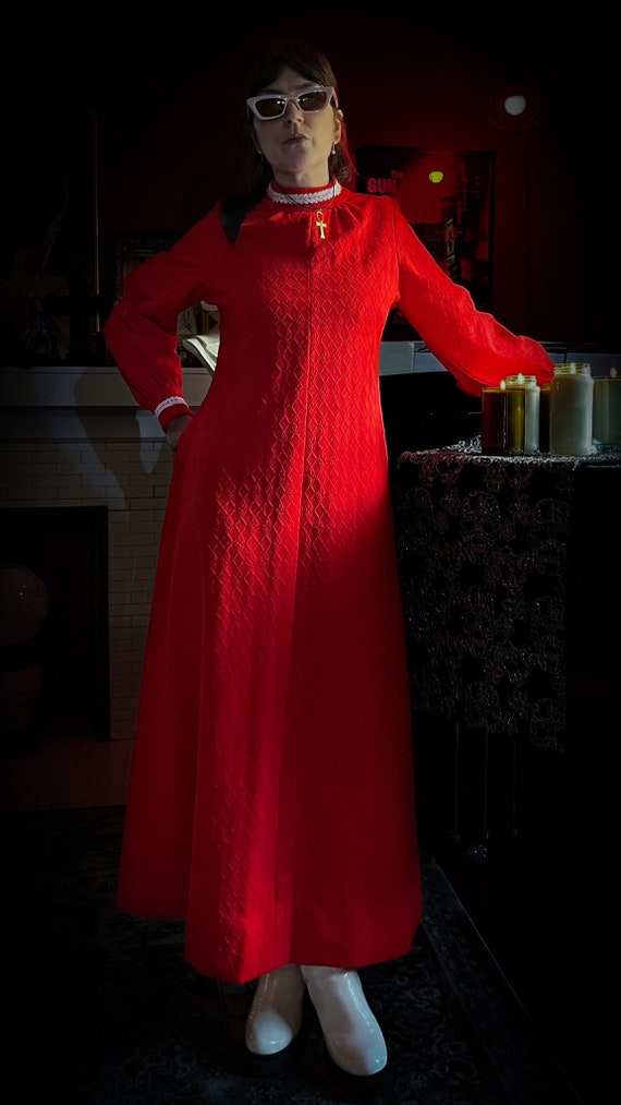 Vintage Satin Red Dress - Gem