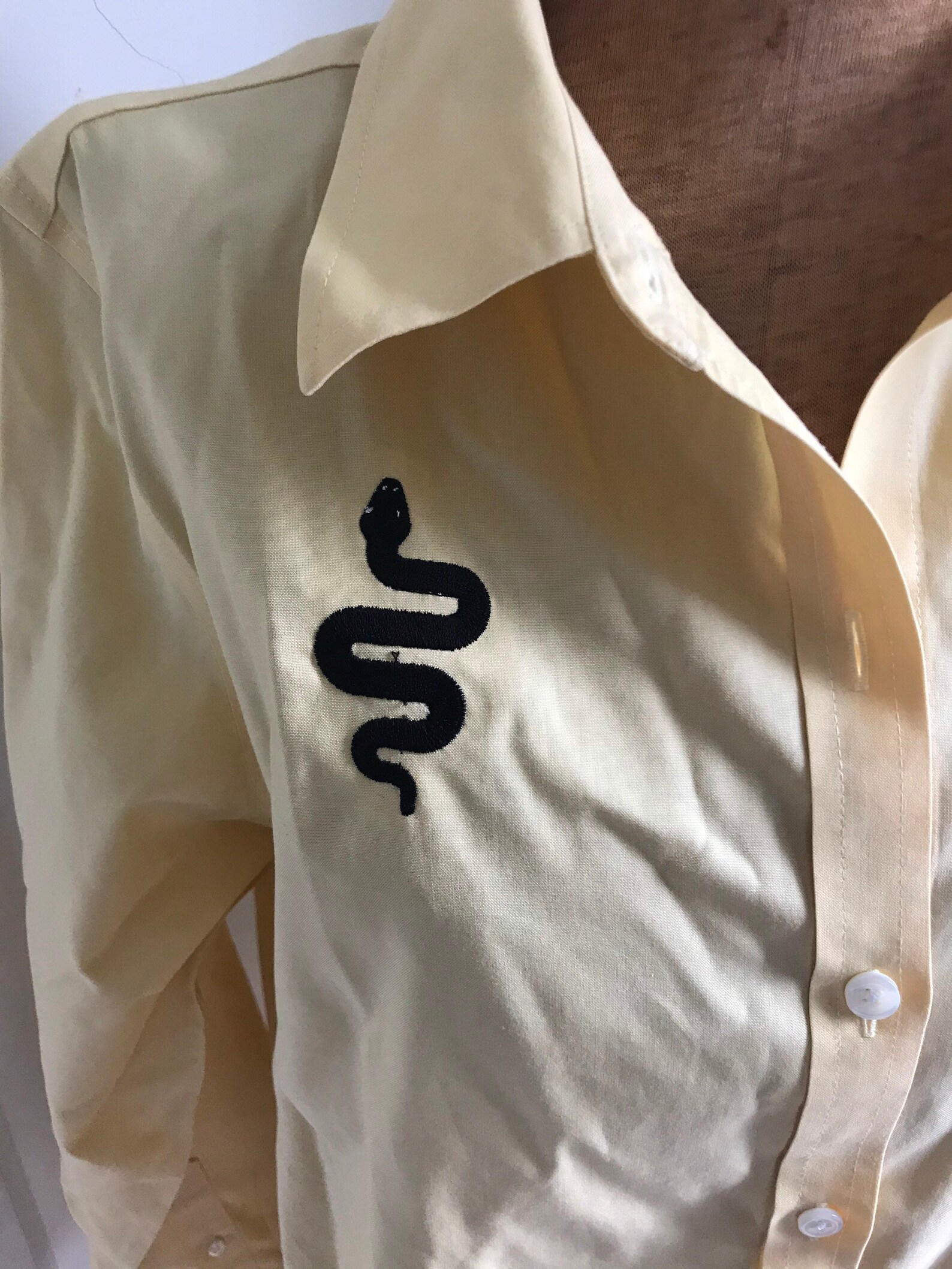 Yellow Snake Button Down Shirt - Etsy