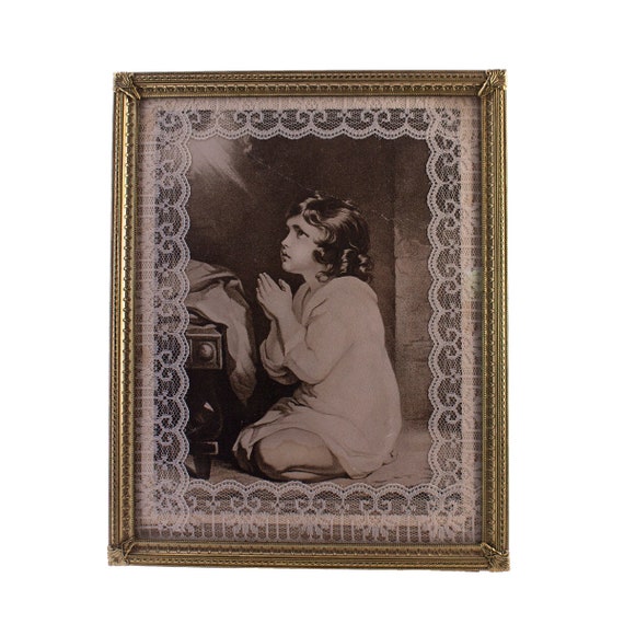 Vintage Frame With Infant Samuel Praying - Etsy