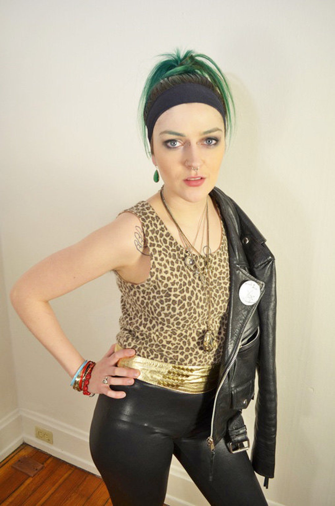 Gold Leather Cummerbund - Etsy