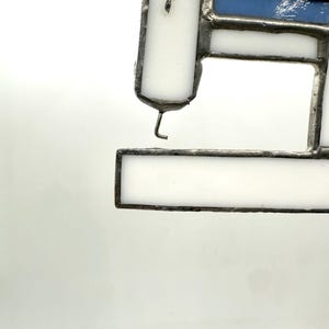 Stained Glass Sewing Machine Ornament | Handmade Glass Suncatcher ...