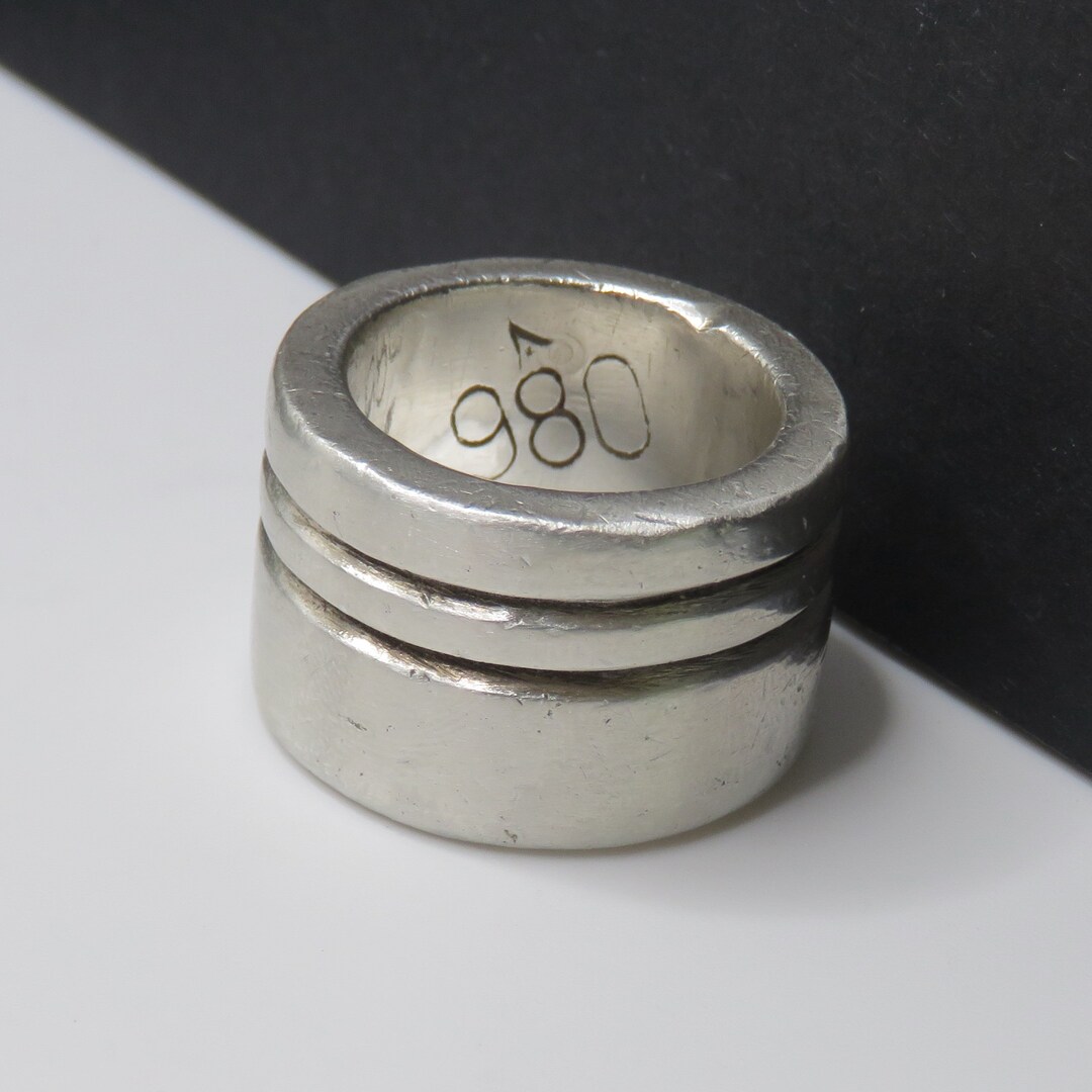 30.4 Grams Sterling Silver Ring, Size Between 5 3/4 6 on the Mandrel ...