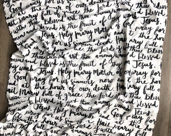 Hail Mary Ave Maria Angelic Salutation Catholic Prayer | Etsy