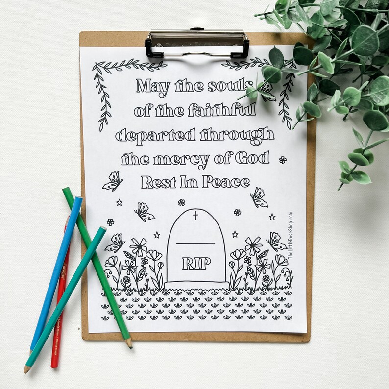 RIP Coloring Page Printable - Etsy