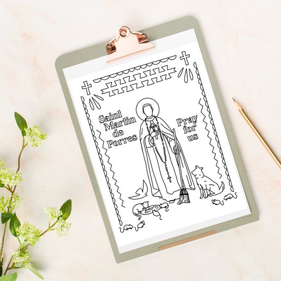St Martin De Porres Coloring Page