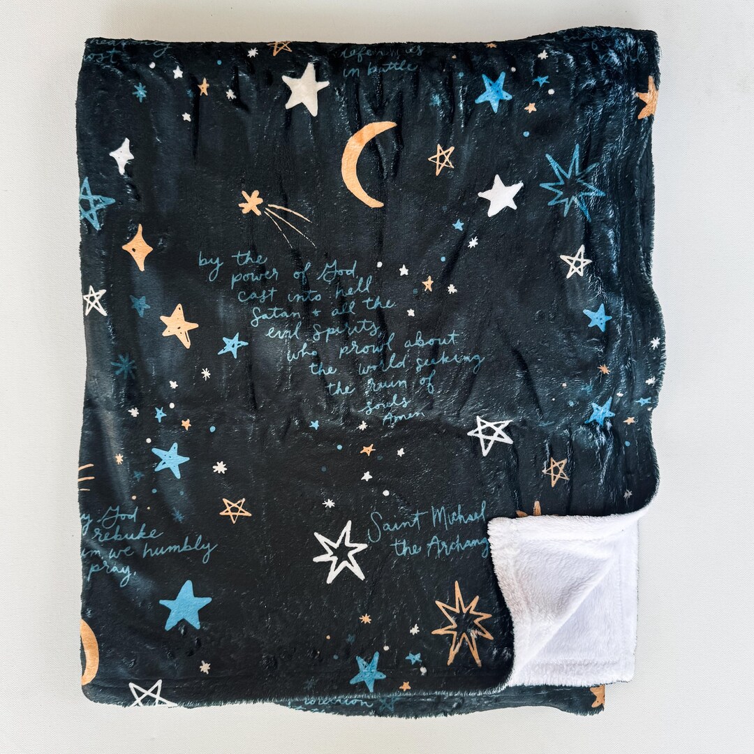 St. Michael Stars Minky Blanket - Etsy