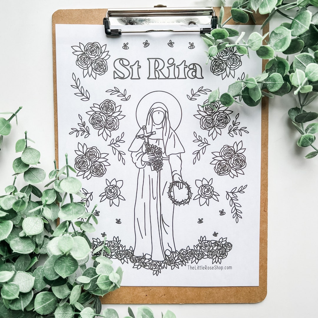 St. Rita Coloring Page Printable - Etsy New Zealand